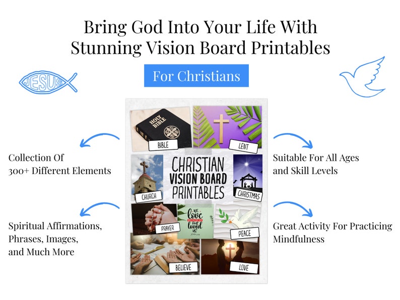 Christian Vision Board Printables 120 Beautiful Images - Etsy