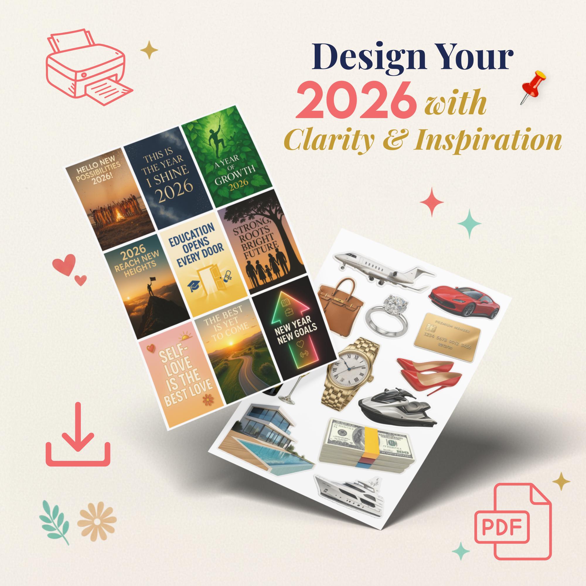 2026 Vision Board Printables - 600+ Powerful Pictures, Quotes, Words ...