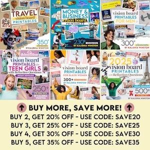 Christian Vision Board Printables - 120+ Beautiful Images, Phrases ...