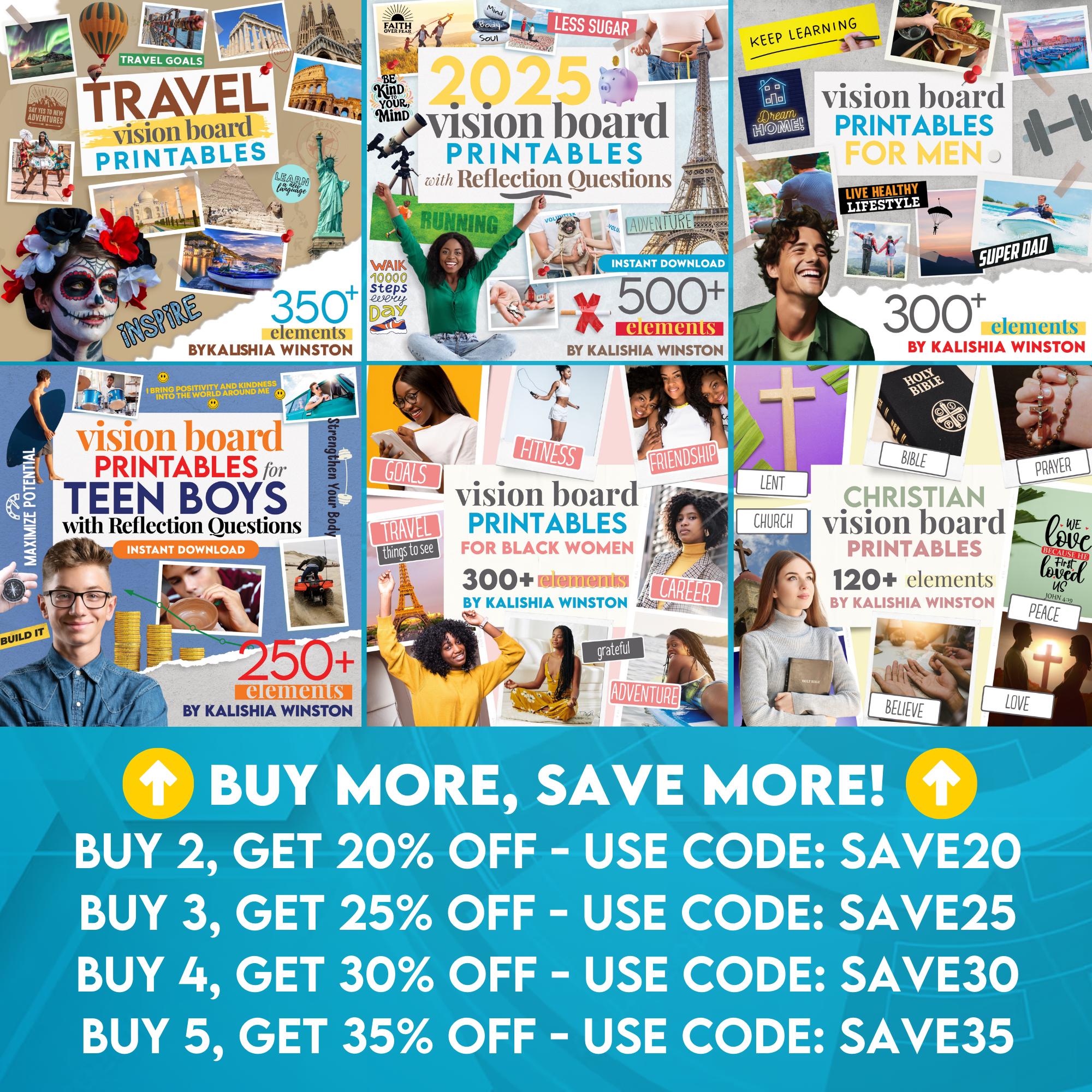 Money & Business Vision Board Printables - 230+ Images, Words, Phrases ...