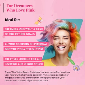 Pink Vision Board Printables - 400+ Powerful Images, Words, Phrases and ...