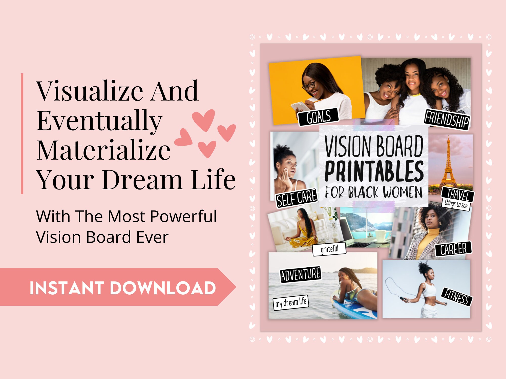 Vision Board Printables for Black Women 300 Inspiring - Etsy