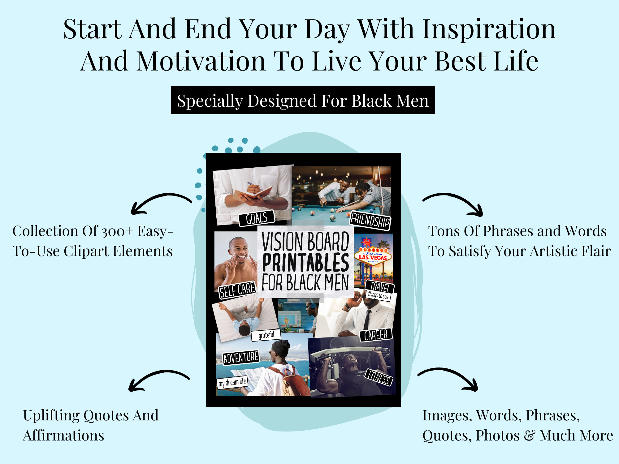Vision Board Printables for Black Men 300 Inspiring - Etsy