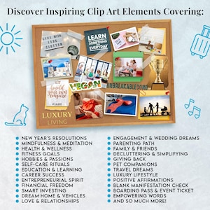 2025 Vision Board Printables - 500+ Powerful Pictures, Quotes, Words ...