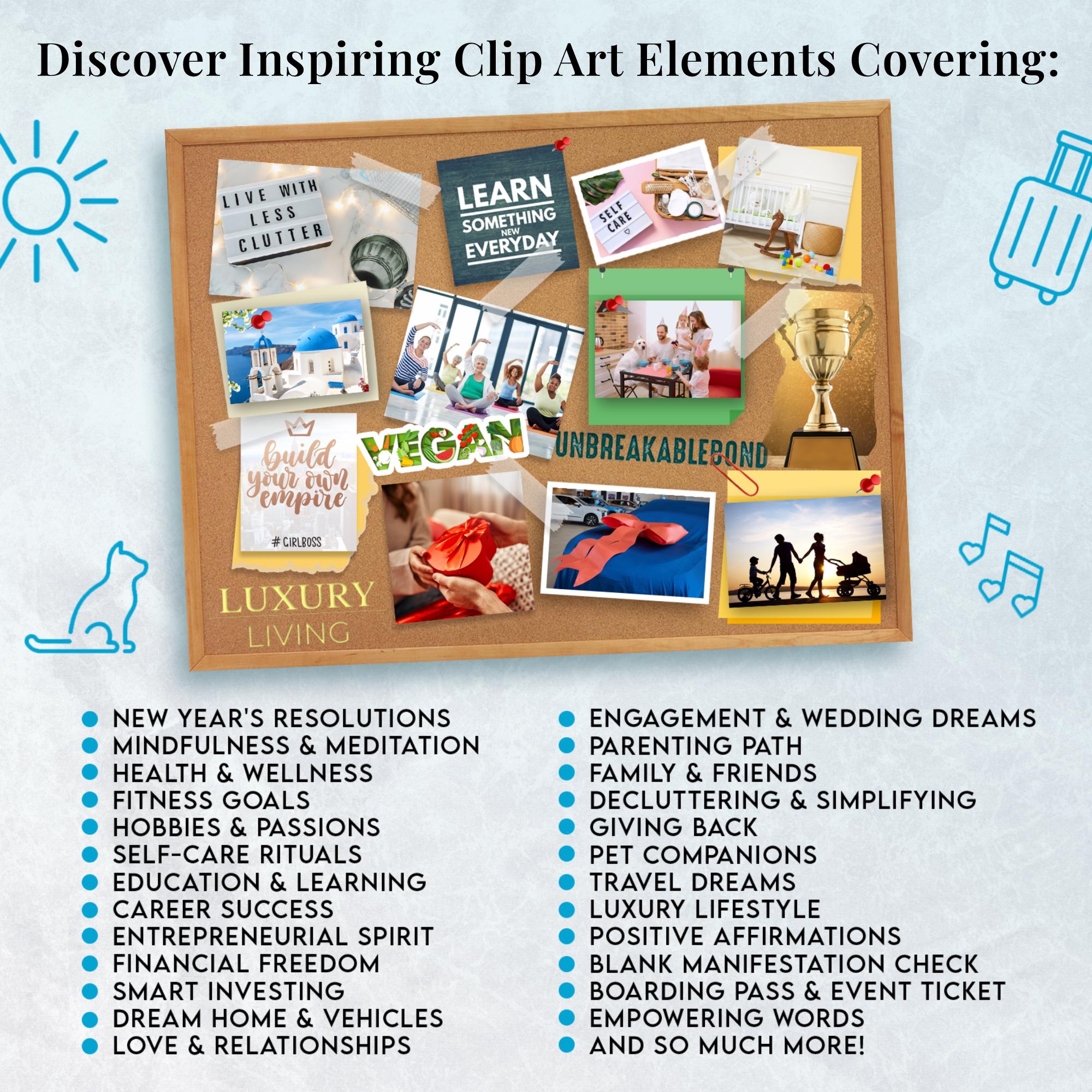 2025 Vision Board Printables - 500+ Powerful Pictures, Quotes, Words ...