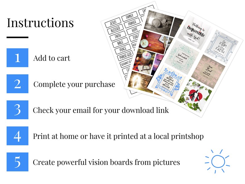 Christian Vision Board Printables 120 Beautiful Images - Etsy