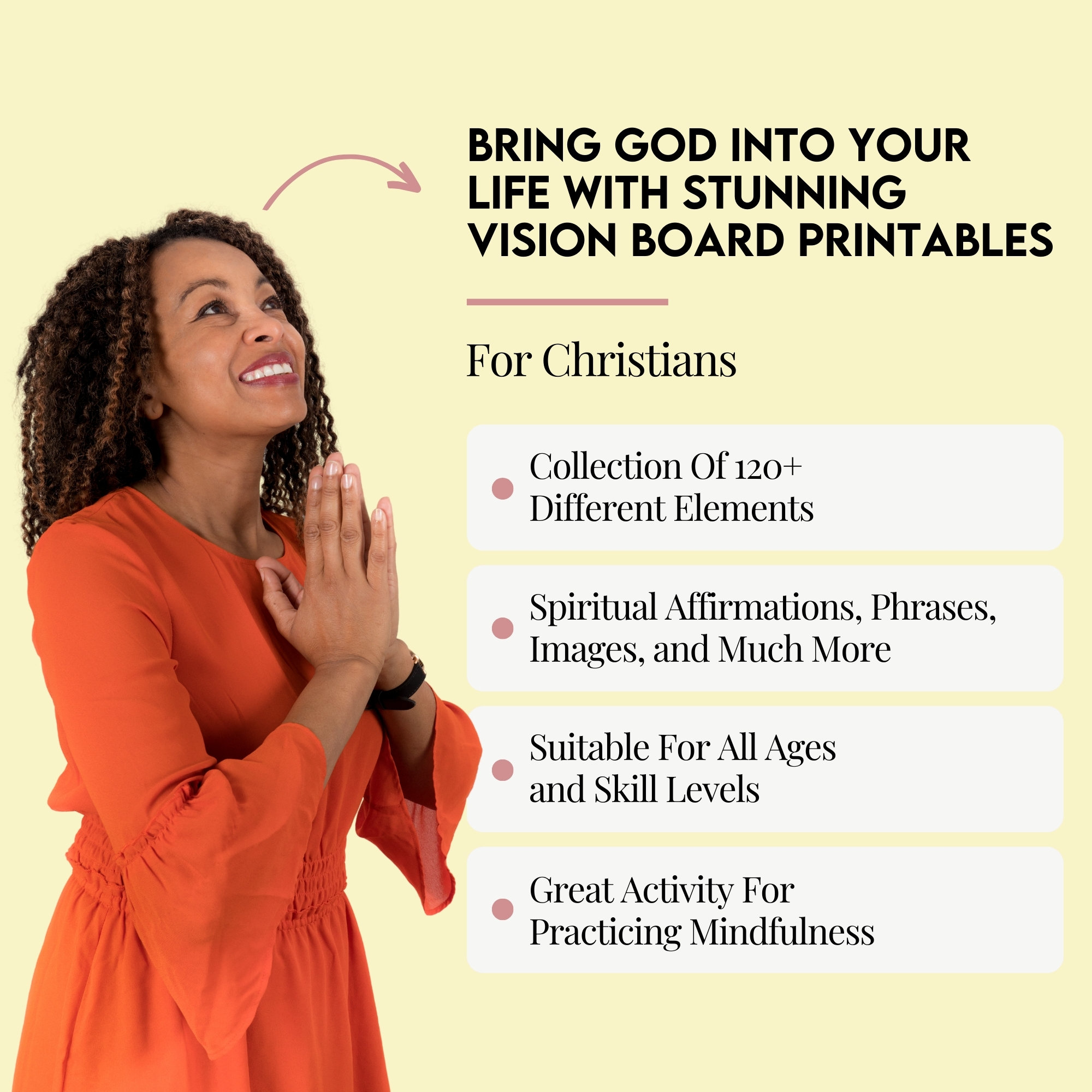 Christian Vision Board Printables - 120+ Beautiful Images, Phrases ...