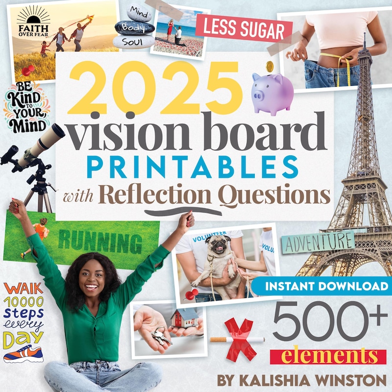Free printable words for vision board 2025 - Etsy.de