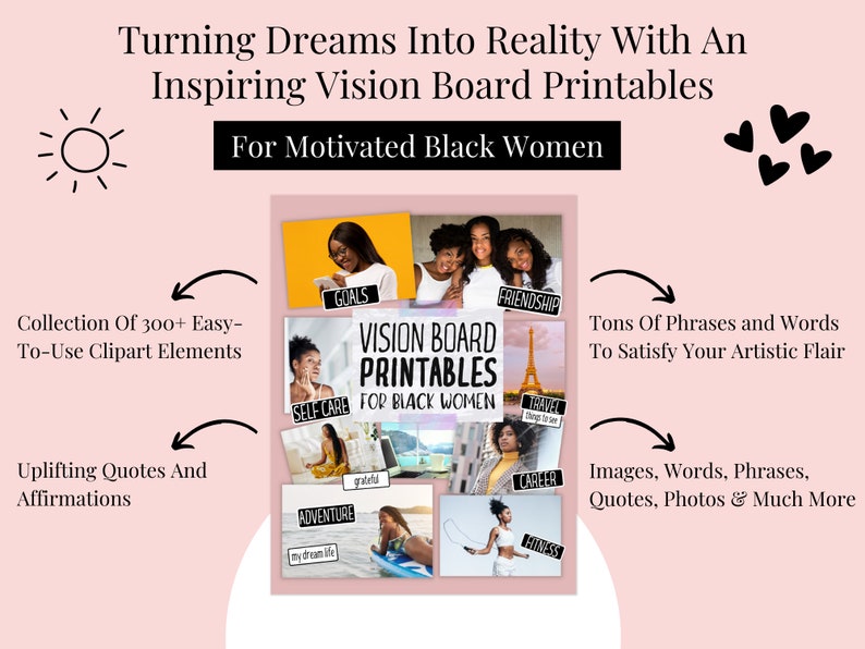 Vision Board Printables for Black Women 300 Inspiring - Etsy