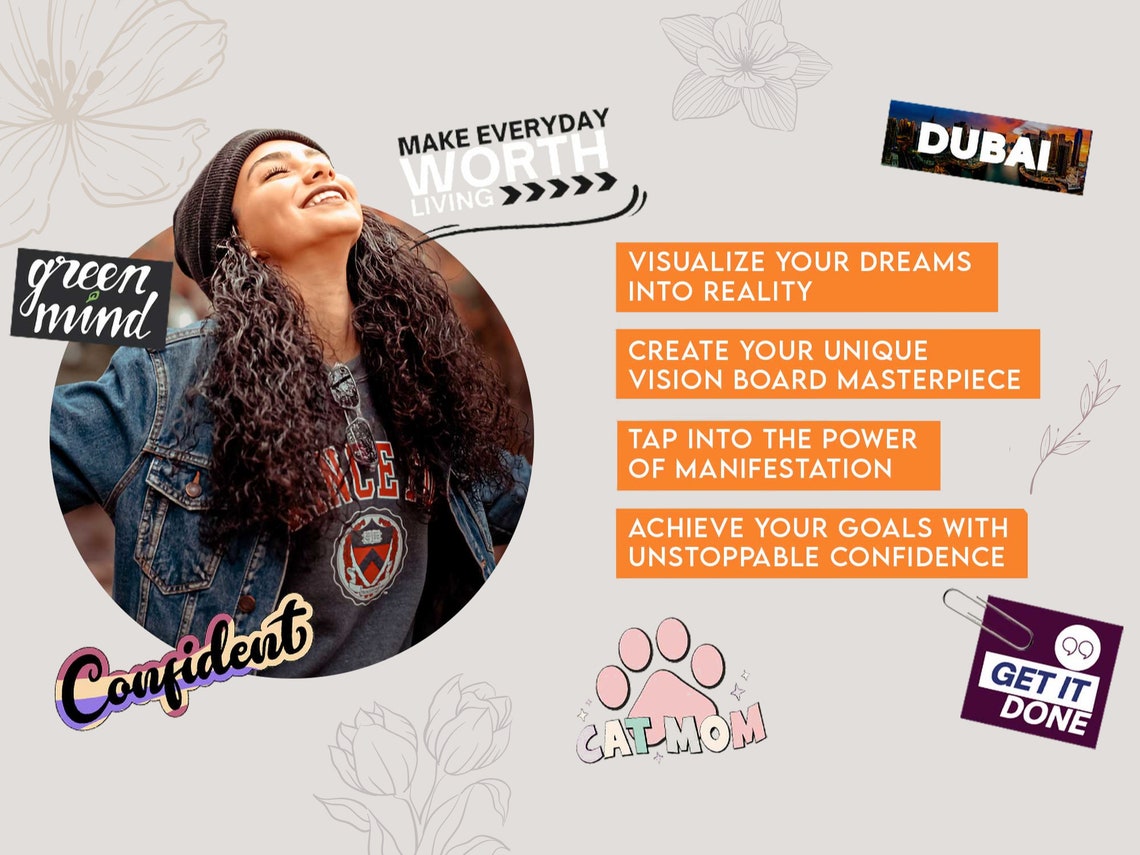 2024 Vision Board Printables 500 Images Words Affirmation - Etsy