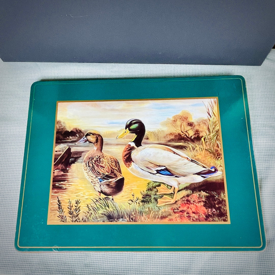 Vintage Pimpernel Duck Mallard Art Cork Placemats - Etsy