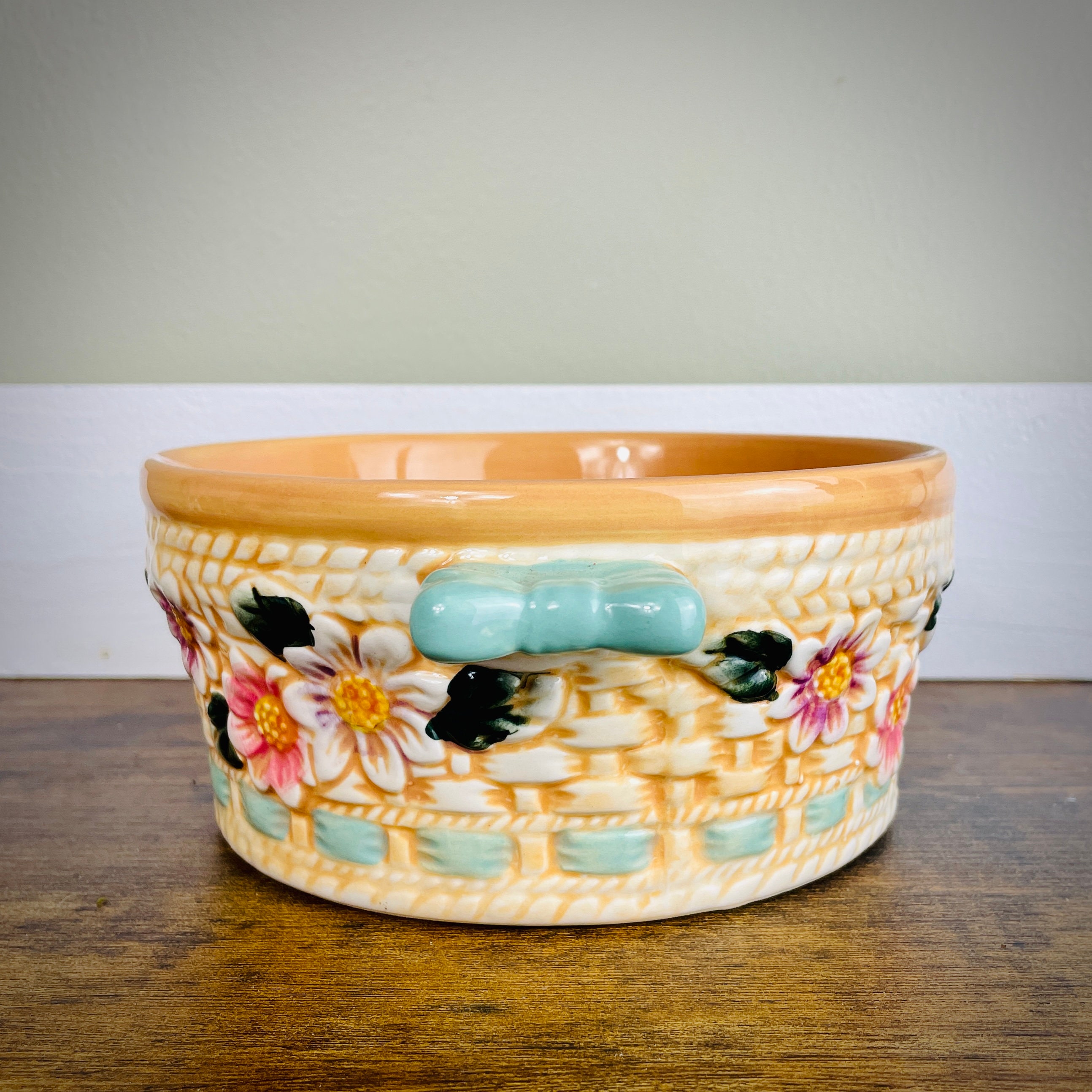 Vintage Temptations Handpainted Ribbons and Rattan Round - Etsy