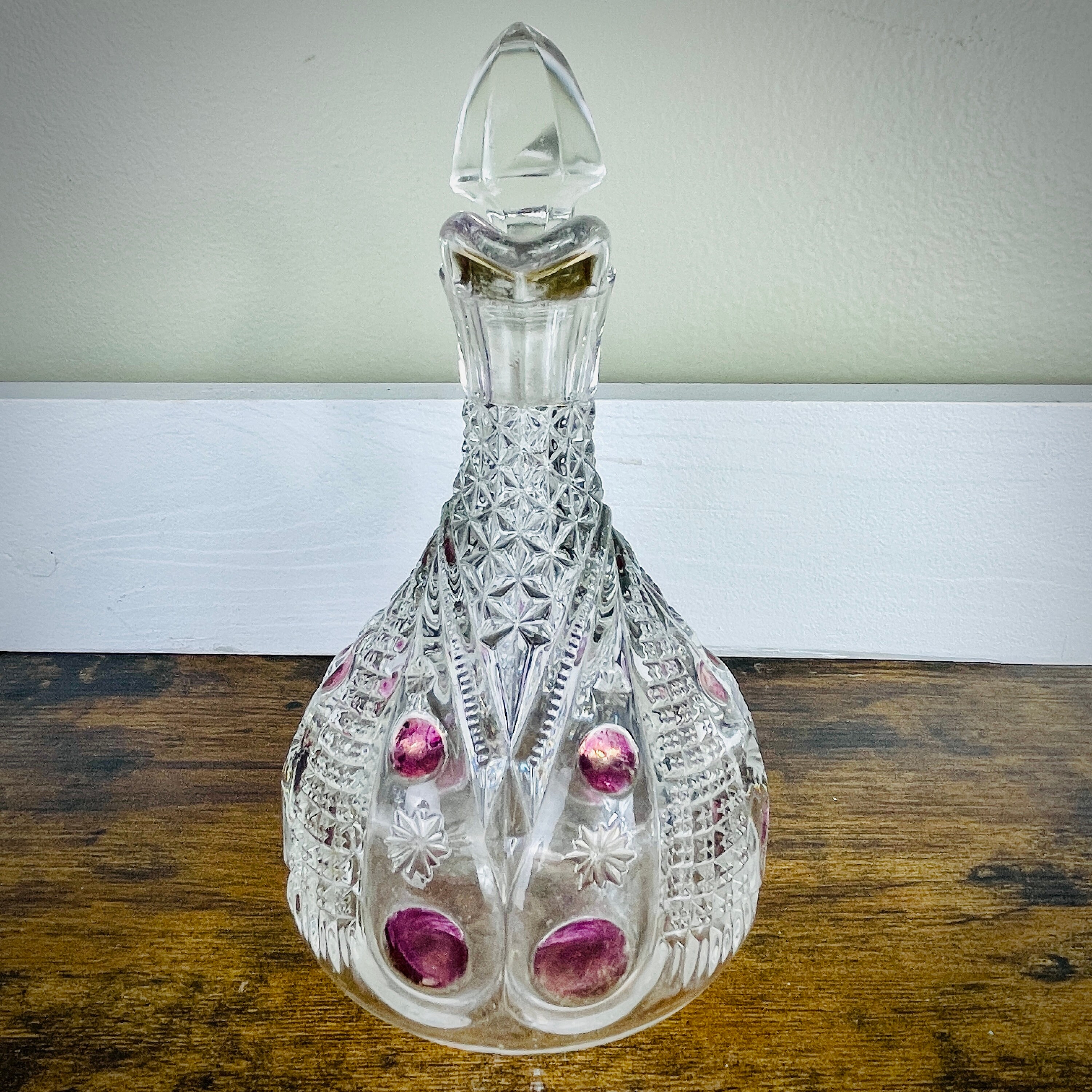 Antique Glass Cruet EAPG US Glass Company Blazing Cornucopia Crystal ...