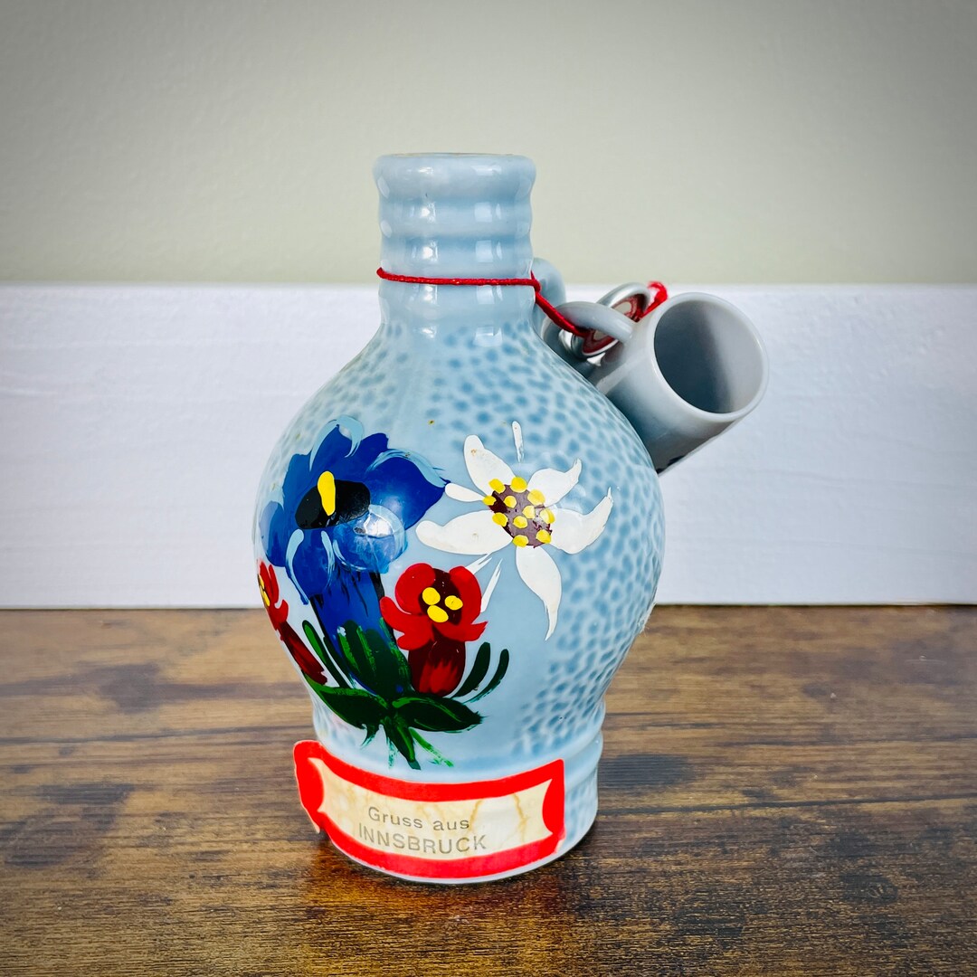 Vintage Austrian Mini Spirits Jug With Cup - Etsy
