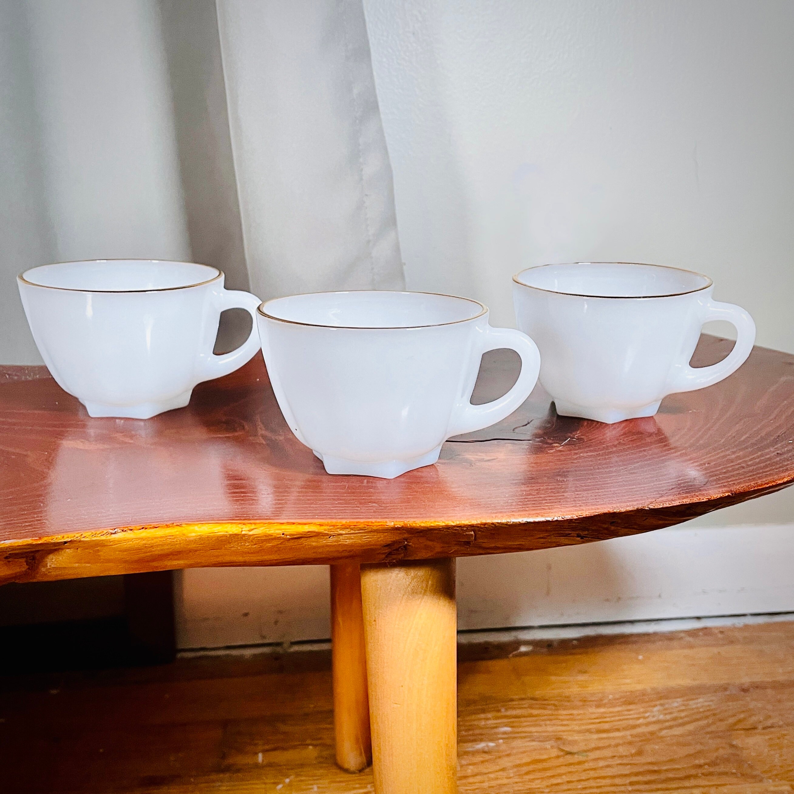 Vintage Anchor Hocking White Milk Glass Mugs - Etsy