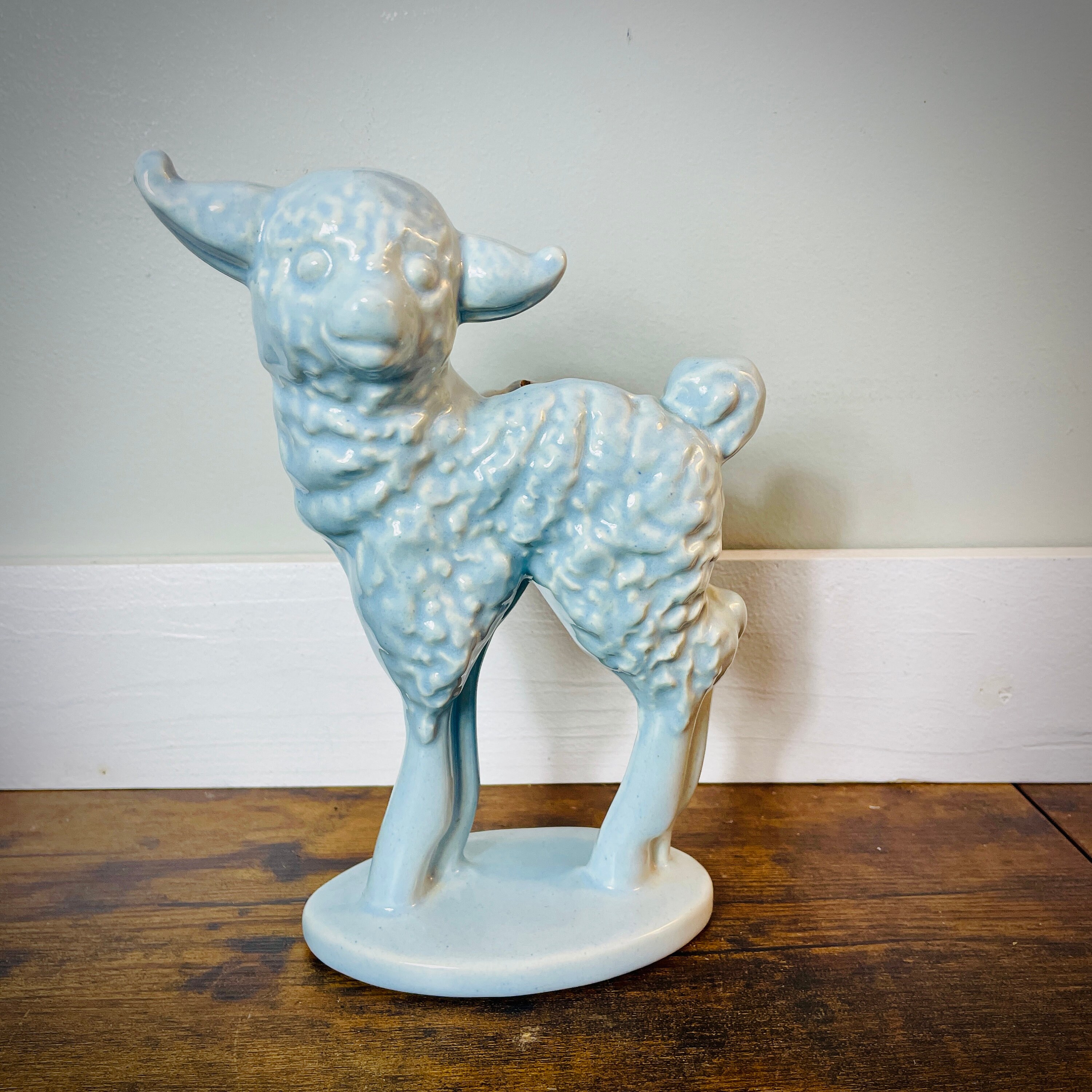 Vintage Haeger Baby Blue Lamb Planter - Etsy