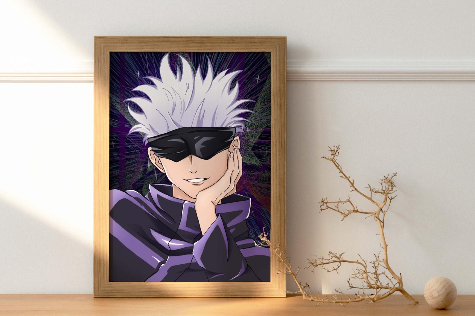 Gojo Satoru Jujutsu Kaisen Unframed Anime Poster, Japanese Anime, Gift ...