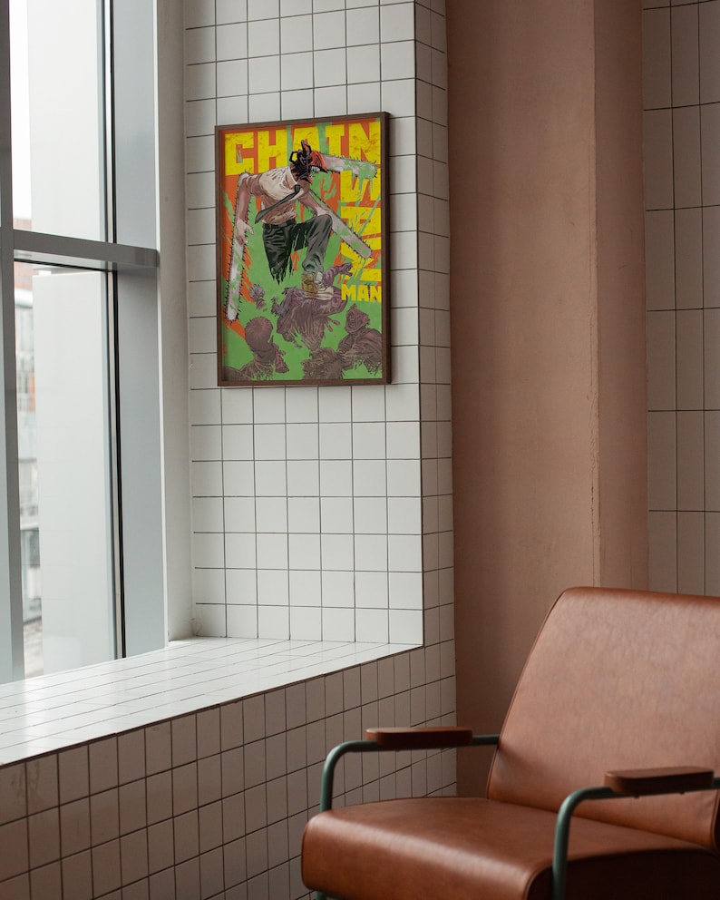 Chainsaw Man Manga Cover Poster, Popular Japanese Anime Digital Print ...