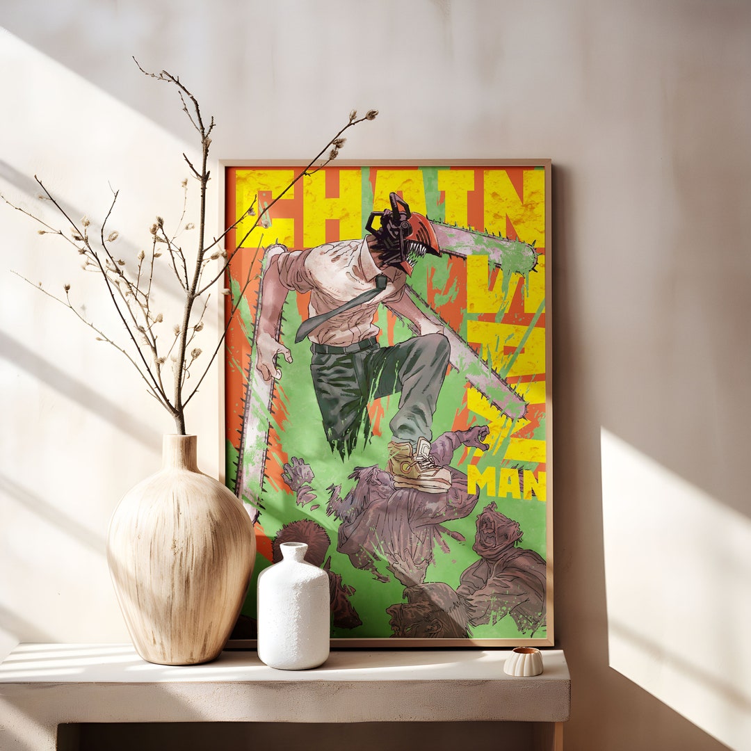 Chainsaw Man Denji Volume 1 Manga Unframed Poster, Popular Japanese ...