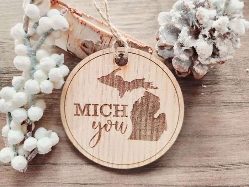 Mich You Keepsake Michigan Wood Christmas Ornament - Etsy
