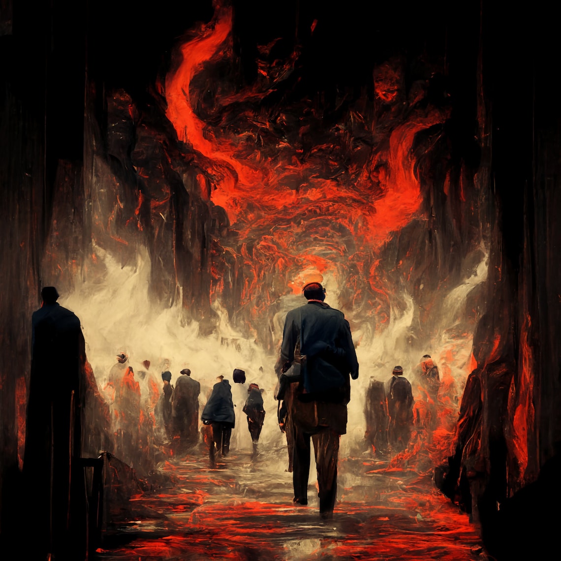 AI Art Journey to Hell Including Collection of 5 Portraits - Etsy