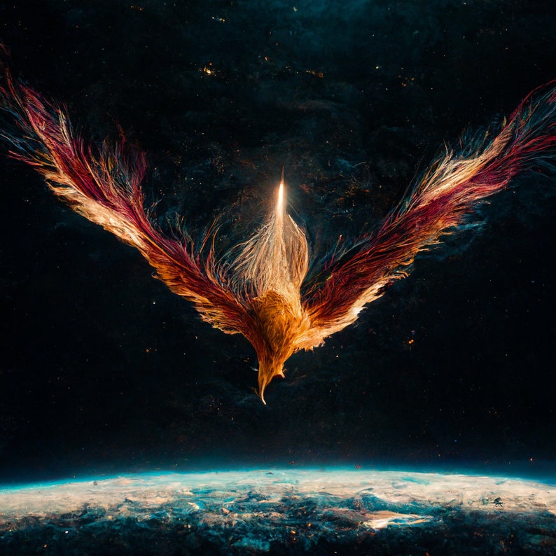 Phoenix the Legend Art - Etsy