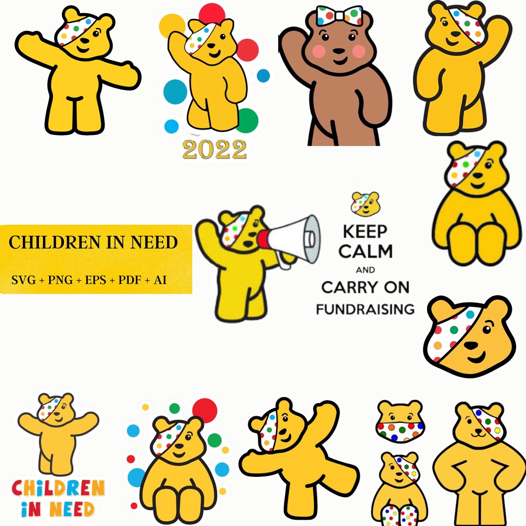Children in Need Pudsey Bear Red Nose Day Charity - Etsy