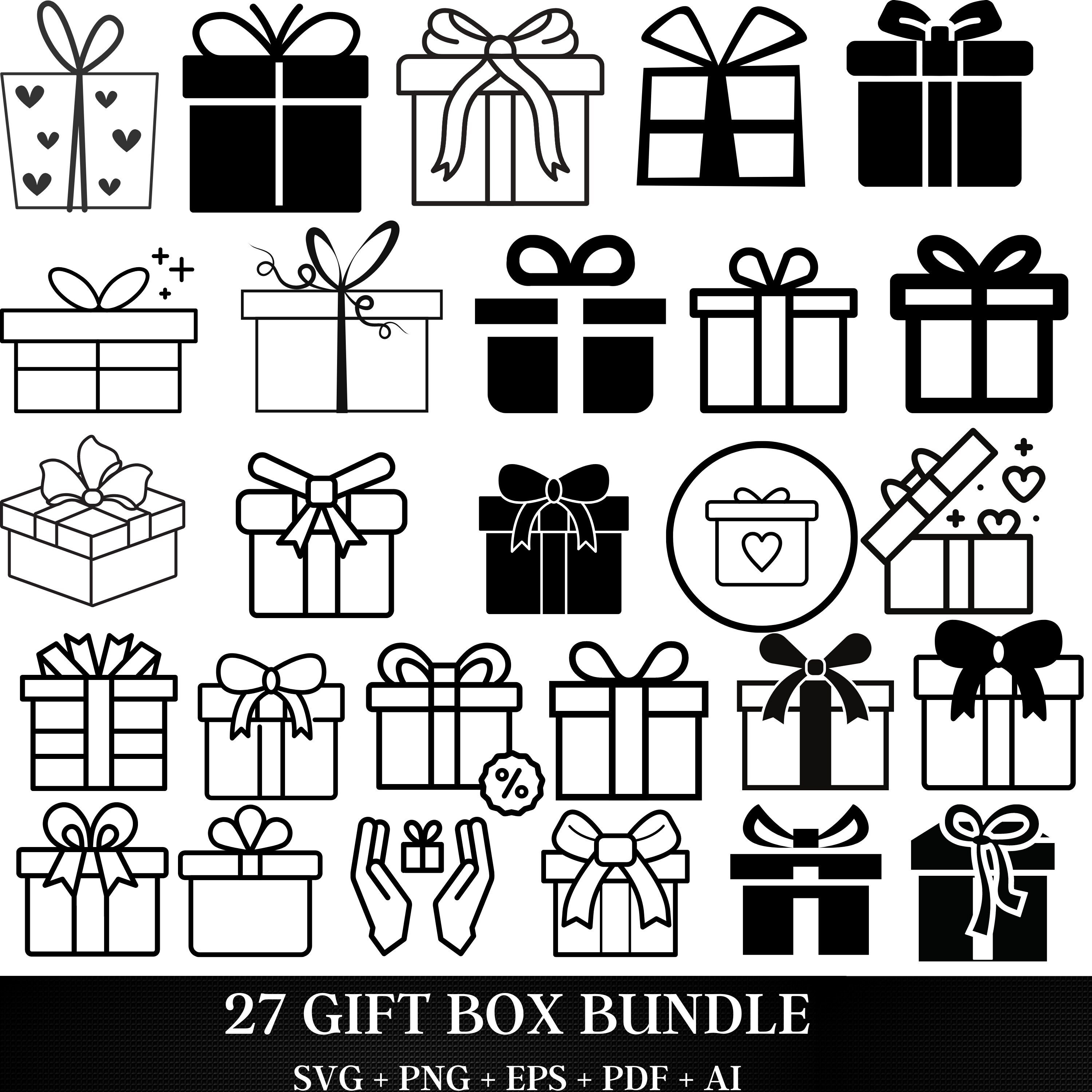 Presents SVG Bundle, Present SVG, Gift Svg, Gift Box Svg, Ribbon SVG ...