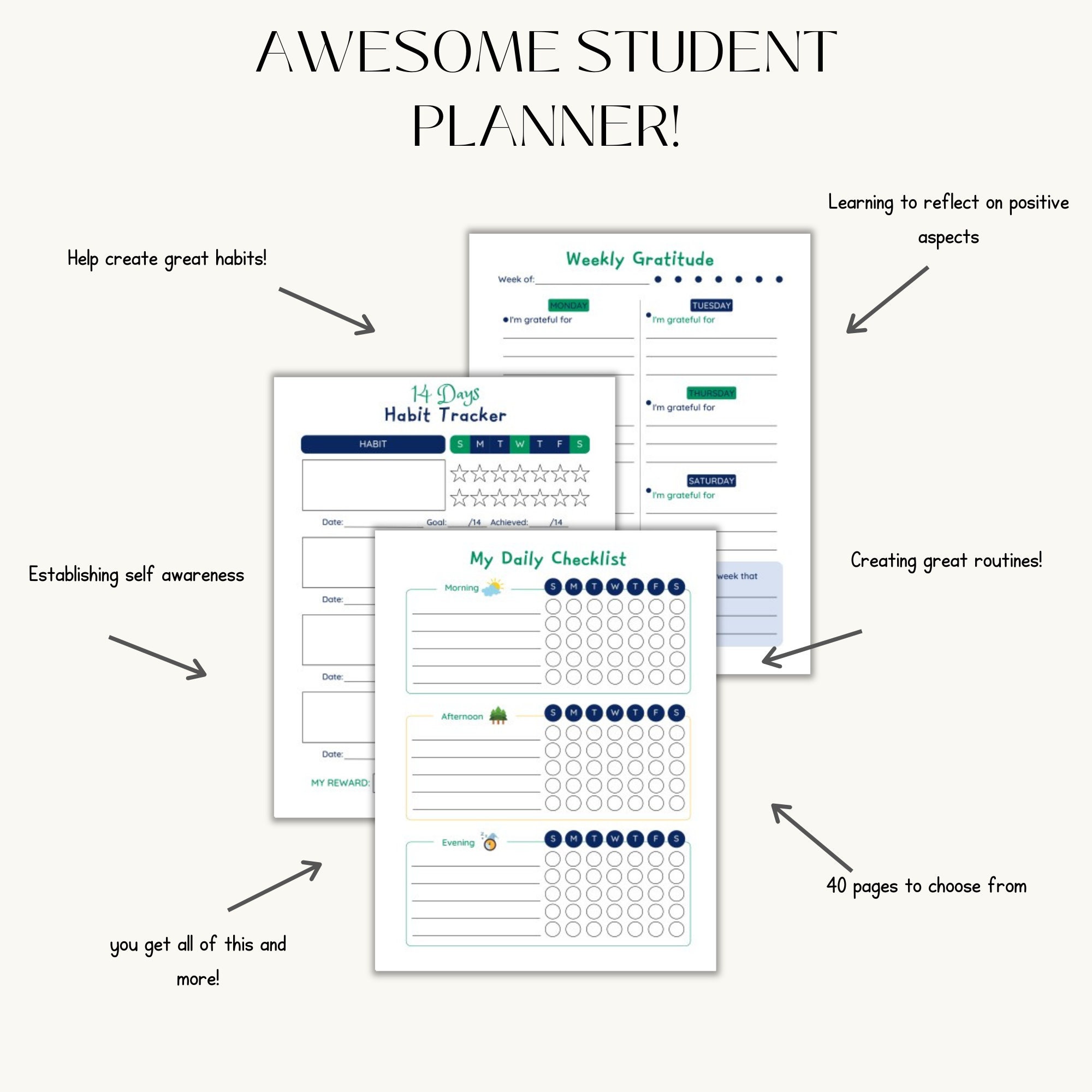 Printable Kids Planner, Customizable Homeschool Organizer - Etsy