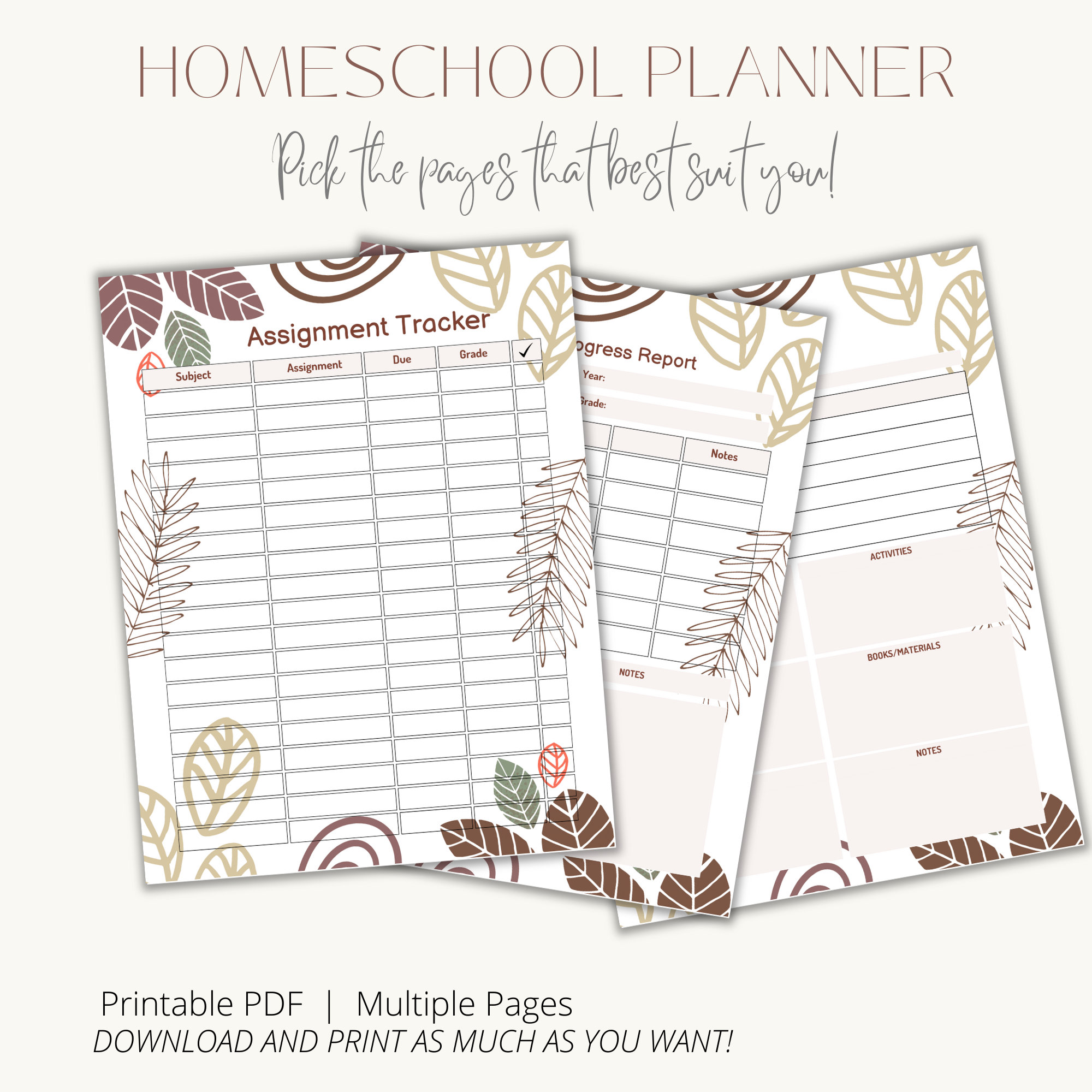 2024 HOMESCHOOL PLANNER PRINTABLE - Etsy