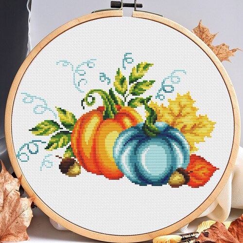 Autumn fall Counted Cross Stitch/pdf File/instant Download - Etsy