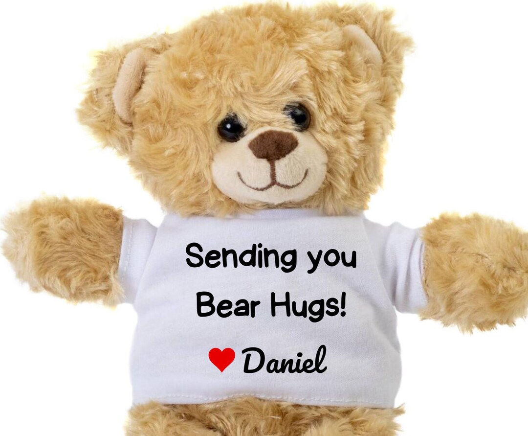 Personalized Get Well Soon Teddy Bear, Custom Teddy Bear, Get Well Gift ...