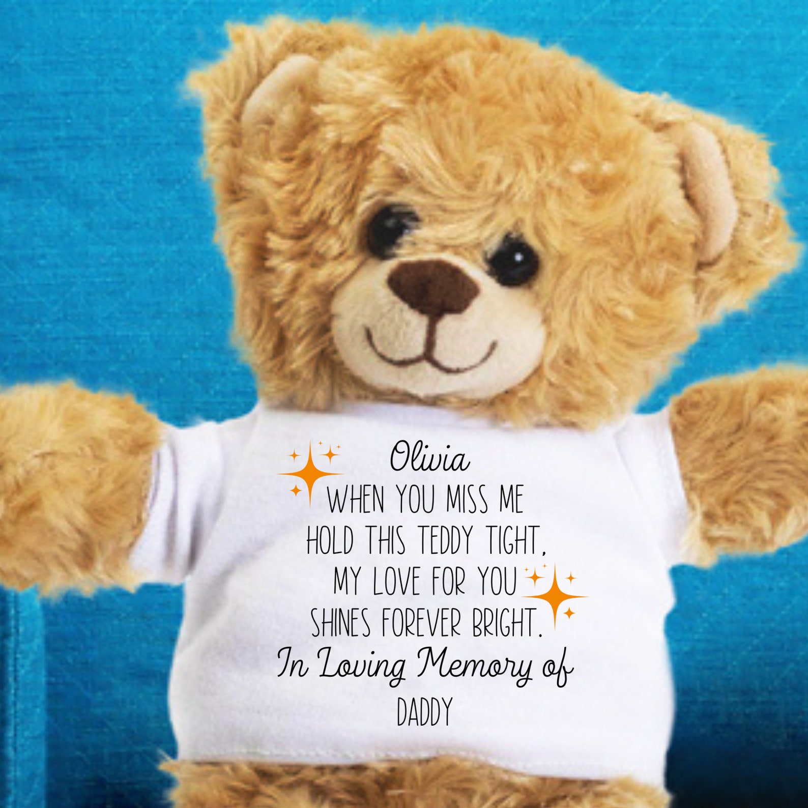 Memory Bear, Loss of Father, Loss of Dad, Kids Sympathy Gift, Grieving ...