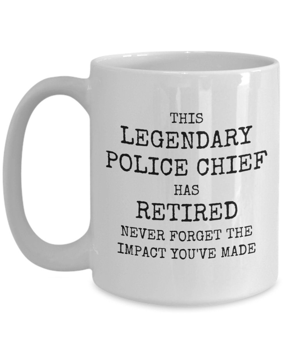 Retired Police Chief Mug, Police Chief Retirement Gifts for Men Women ...