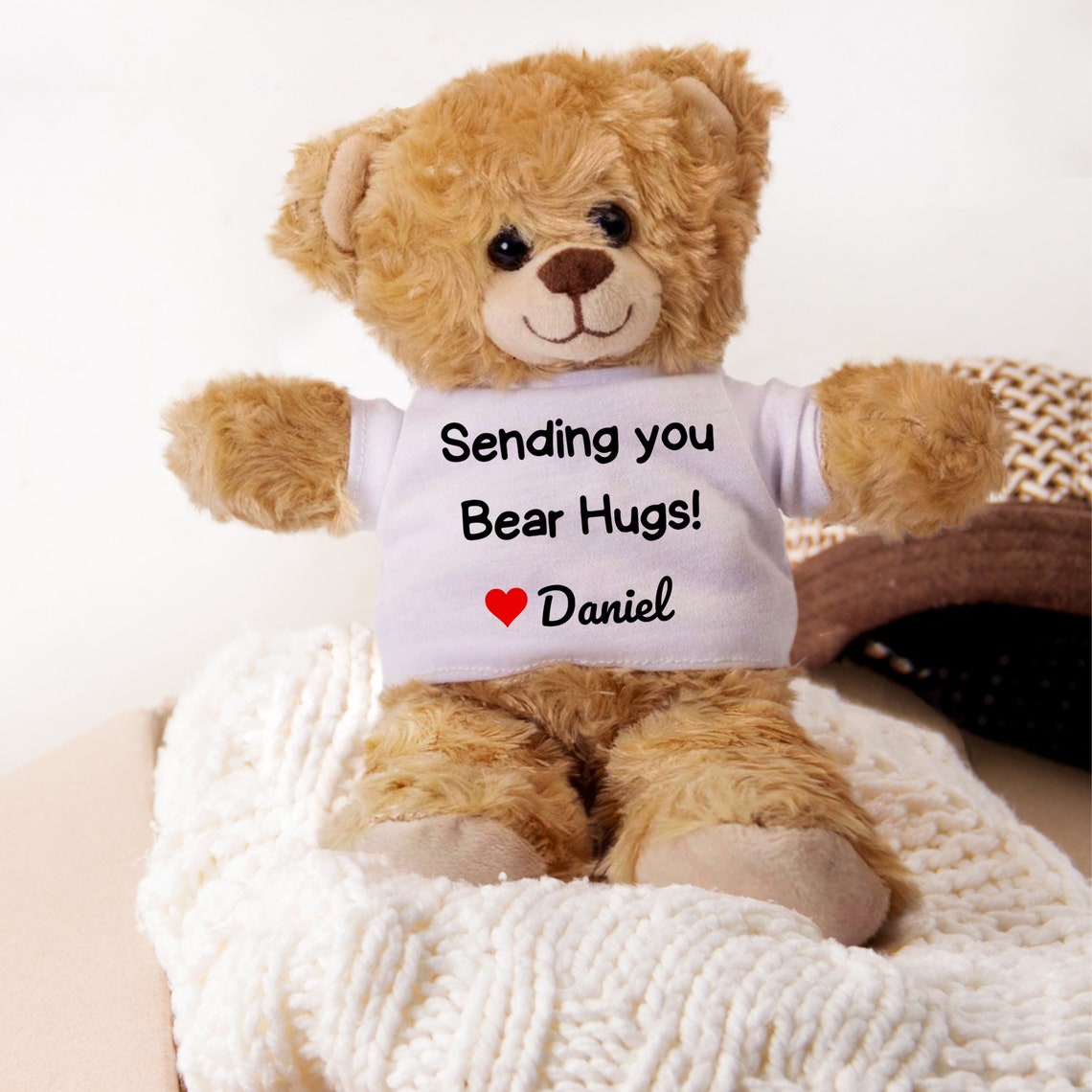 Personalized Get Well Soon Teddy Bear, Custom Teddy Bear, Get Well Gift ...