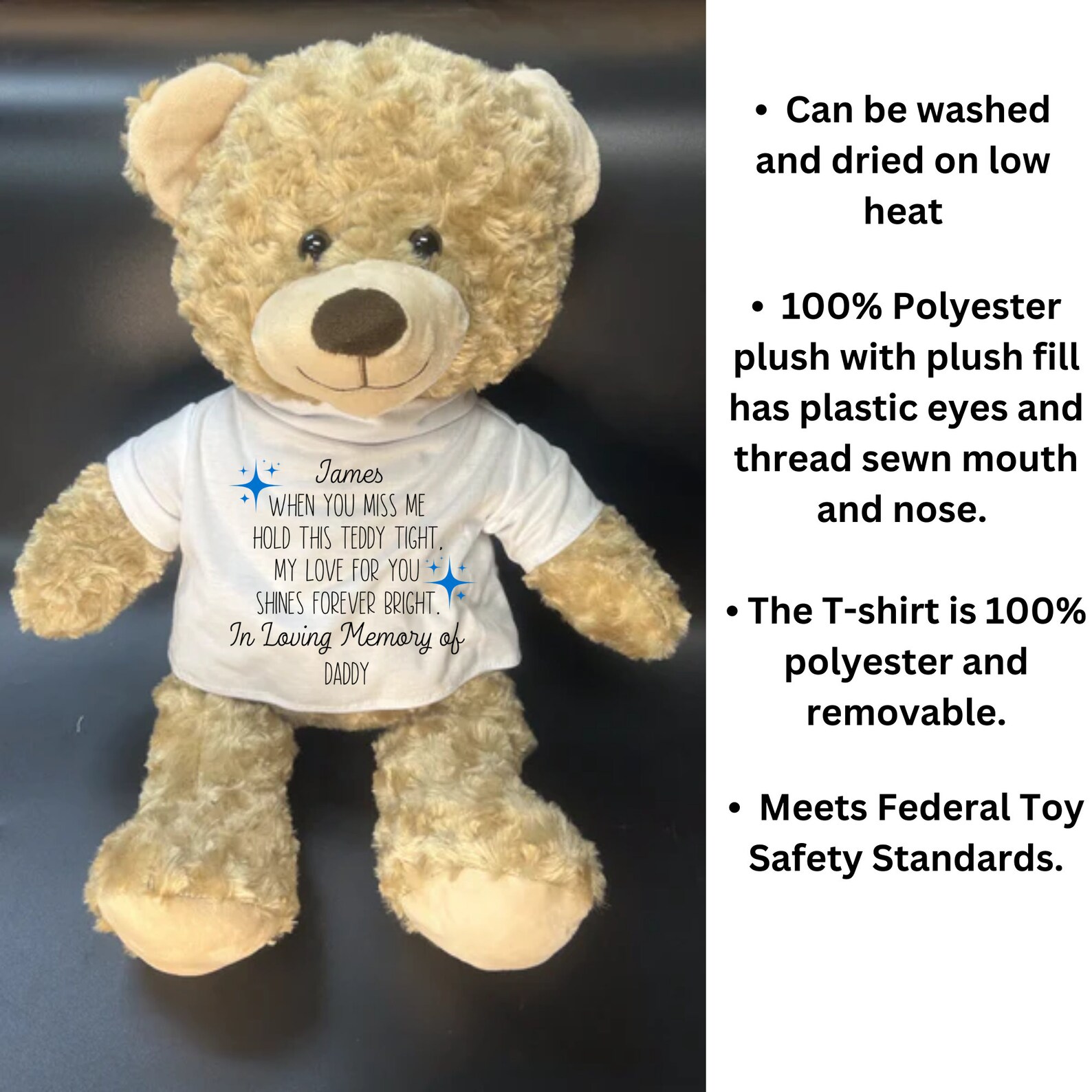 Memory Bear, Loss of Father, Loss of Dad, Kids Sympathy Gift, Grieving ...