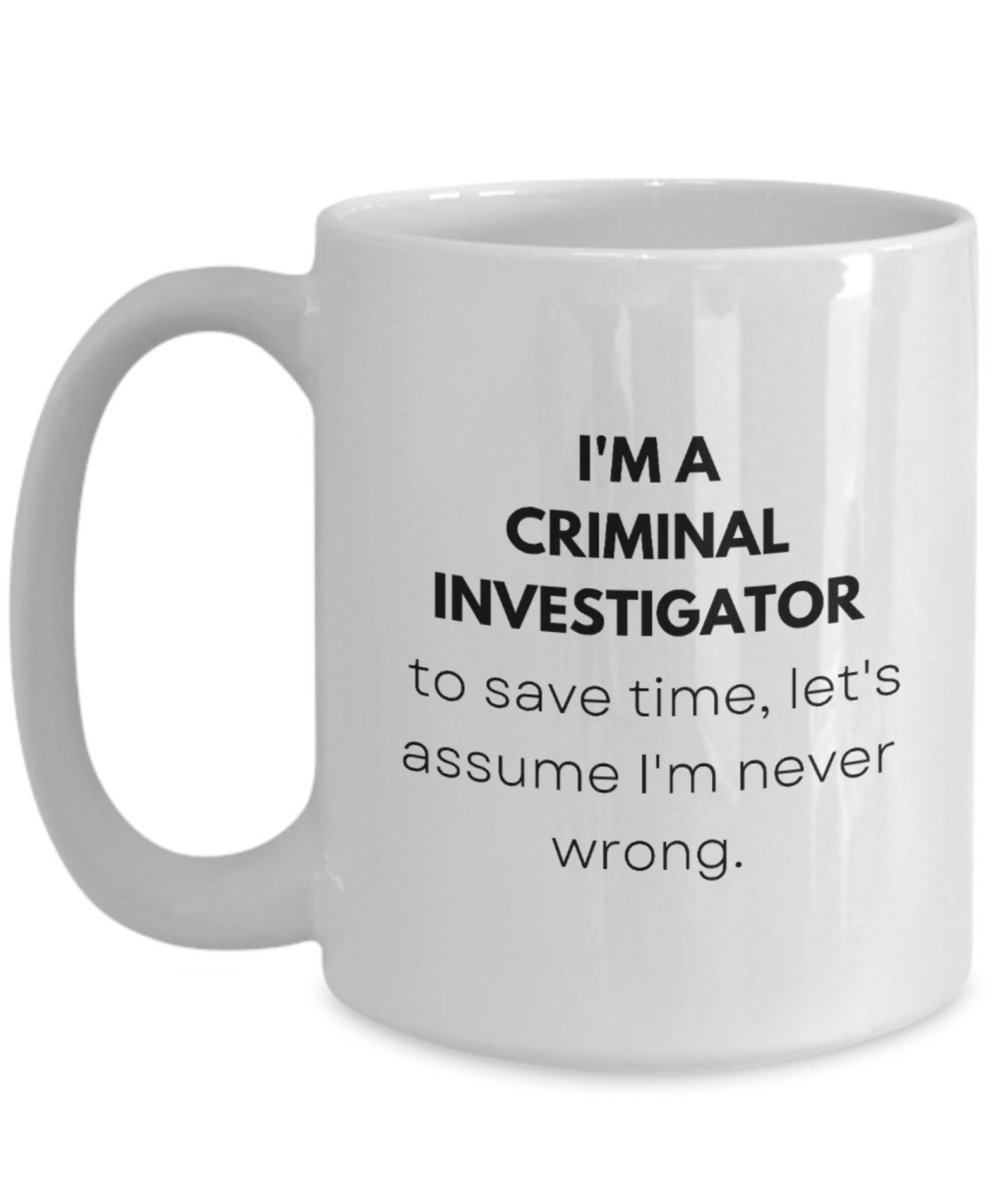 Criminal Investigator Mug, Gift Idea for Criminal Investigator, Csi ...