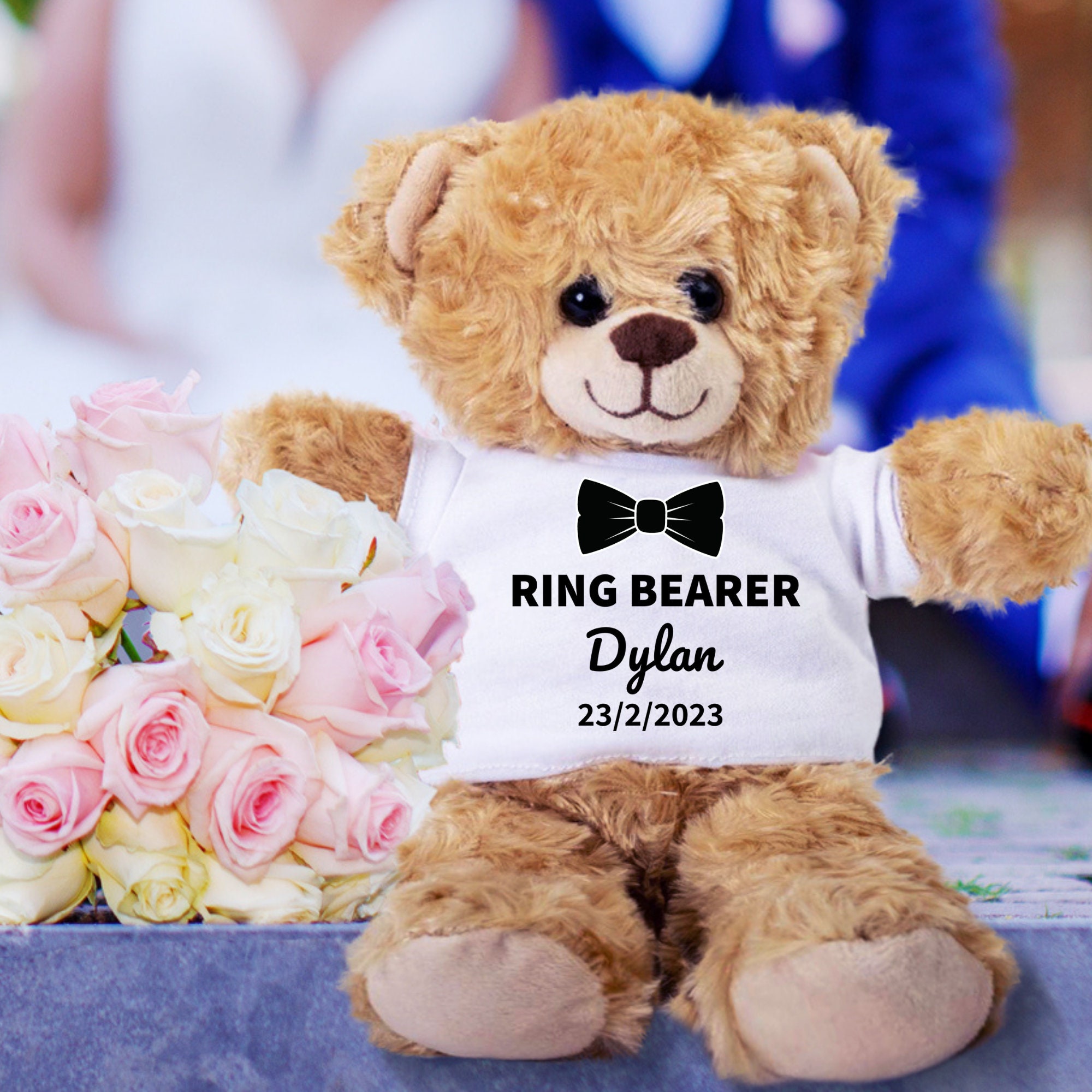 Ring Bearer Gift, Ring Bearer Proposal, Ring Bearer Bear, Custom Teddy ...