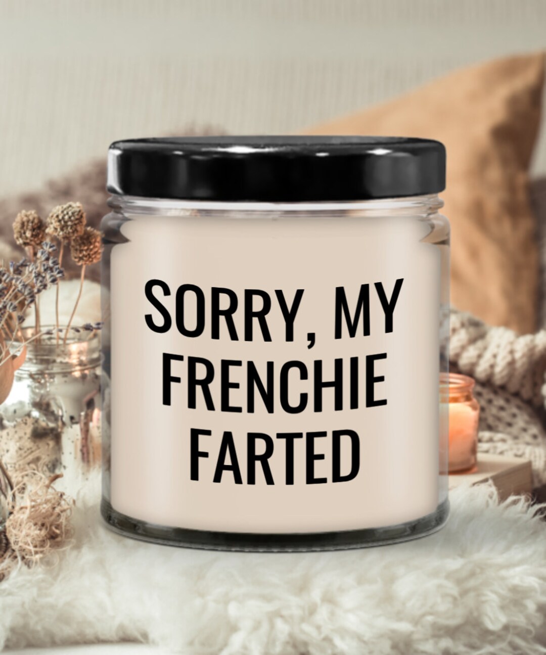 Frenchie Farted Candle, Dog Candle, Fart Candle, Funny Fart Gift for ...