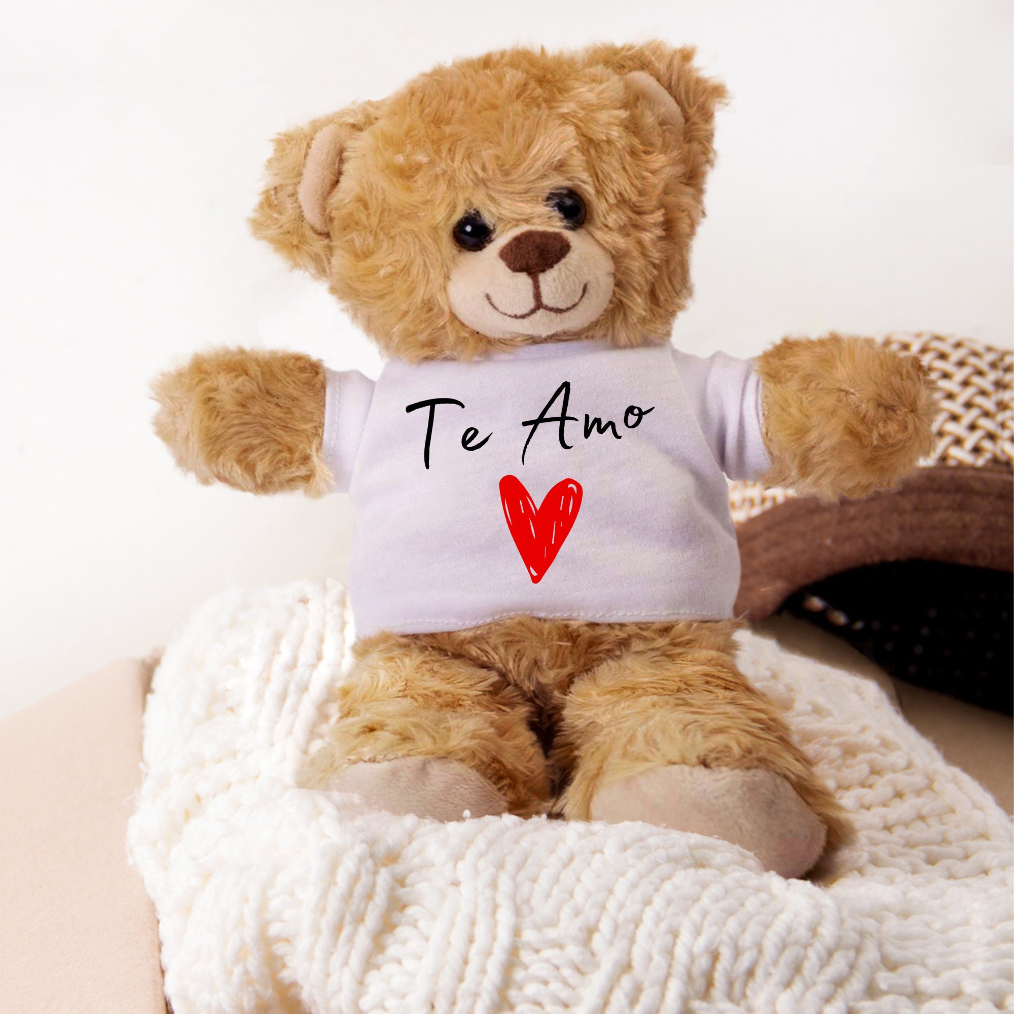 Te Amo Teddy Bear, I Love You Teddy Bear, Teddy Bear for Girlfriend, GF ...