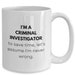 Criminal Investigator Mug, Gift Idea for Criminal Investigator, Csi ...
