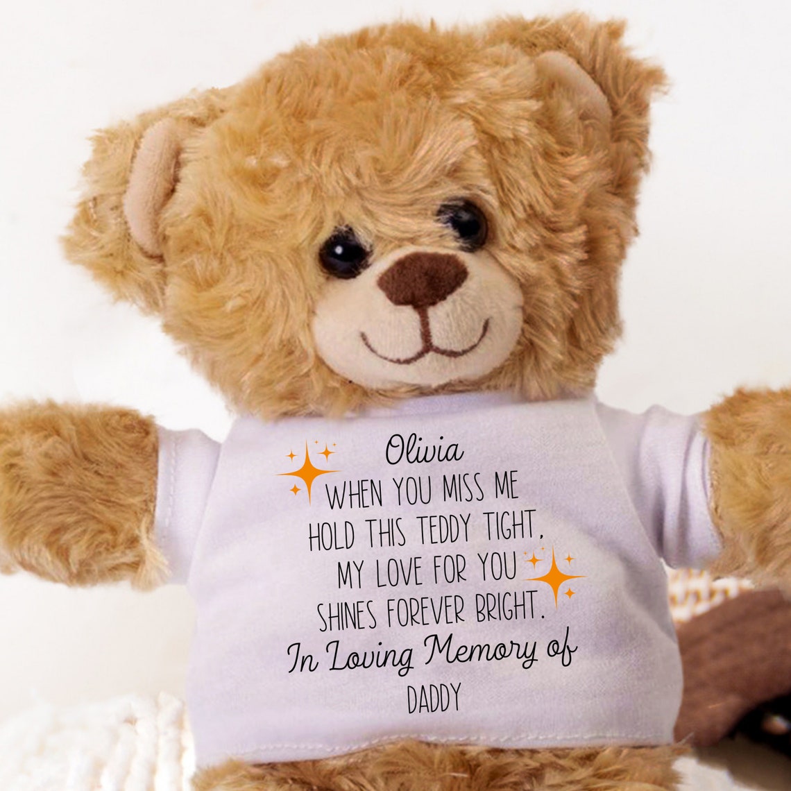 Memory Bear, Loss of Father, Loss of Dad, Kids Sympathy Gift, Grieving ...
