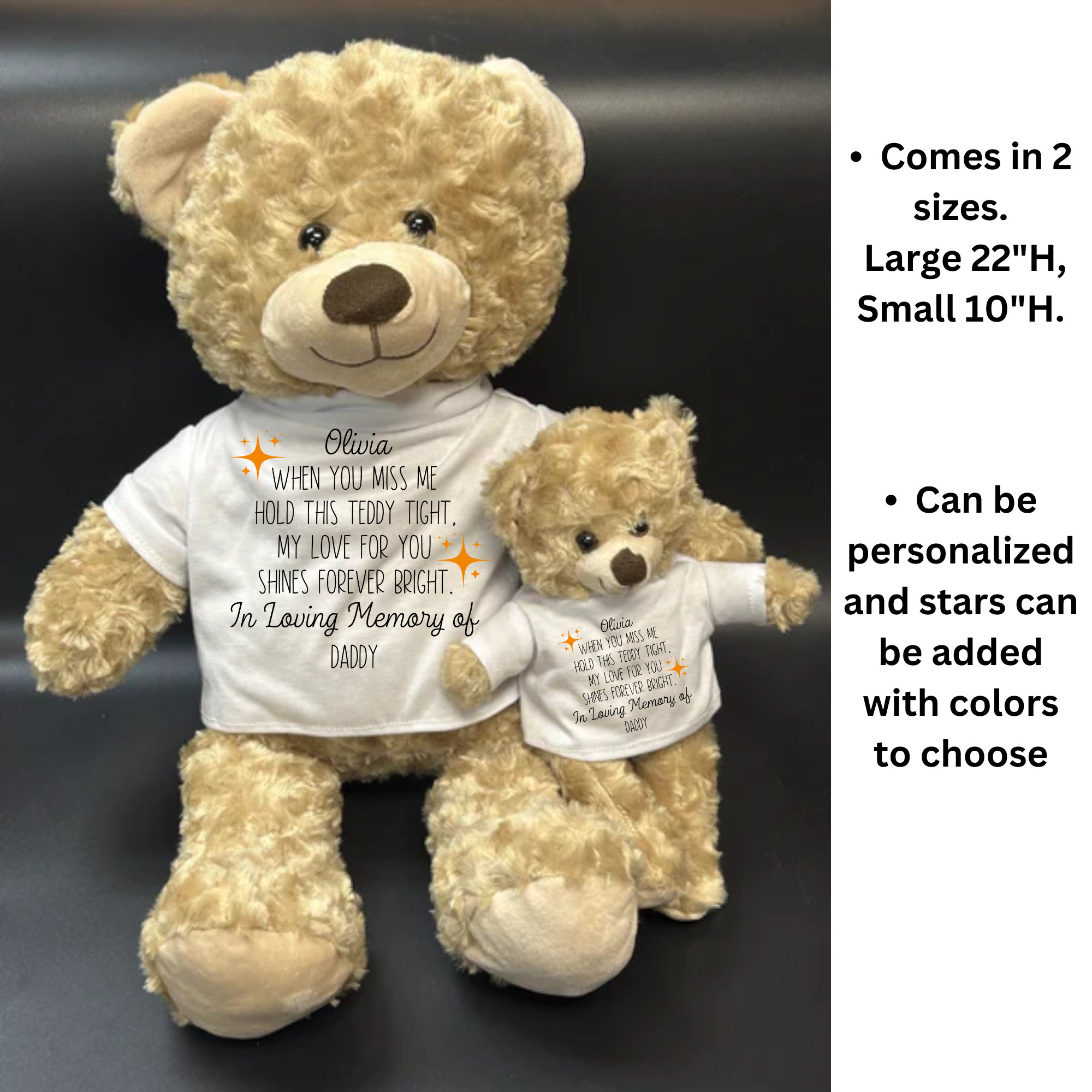 Memory Bear, Loss of Father, Loss of Dad, Kids Sympathy Gift, Grieving ...