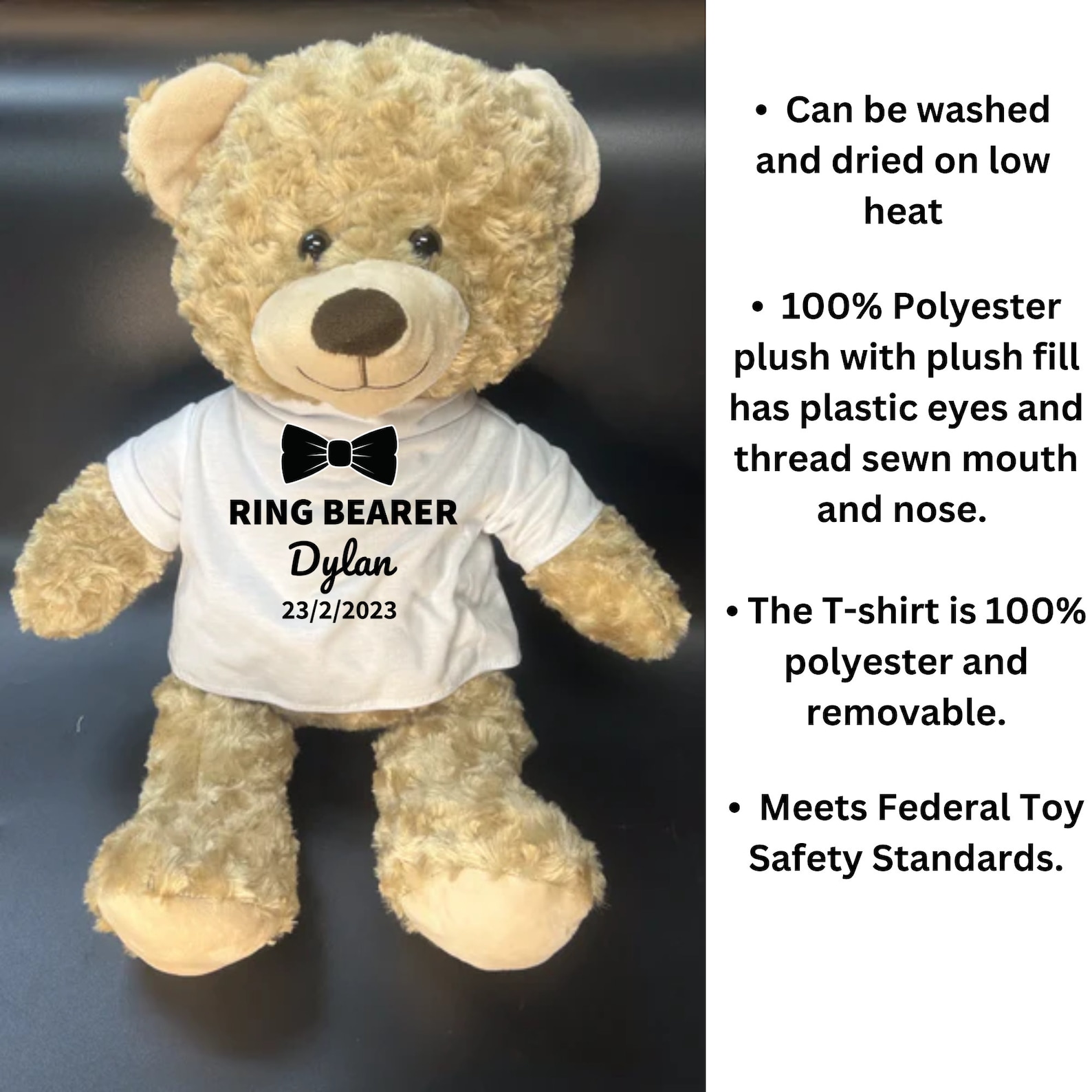 Ring Bearer Gift, Ring Bearer Proposal, Ring Bearer Bear, Custom Teddy ...
