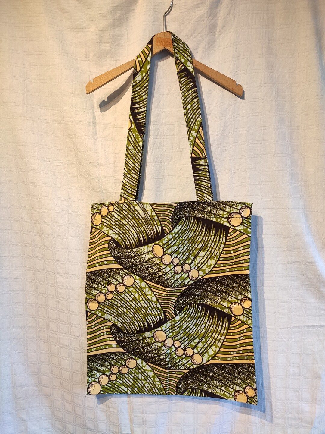 Colorful Tote Bag Made From African Fabric. Shopping Bag. Cotton Bag ...