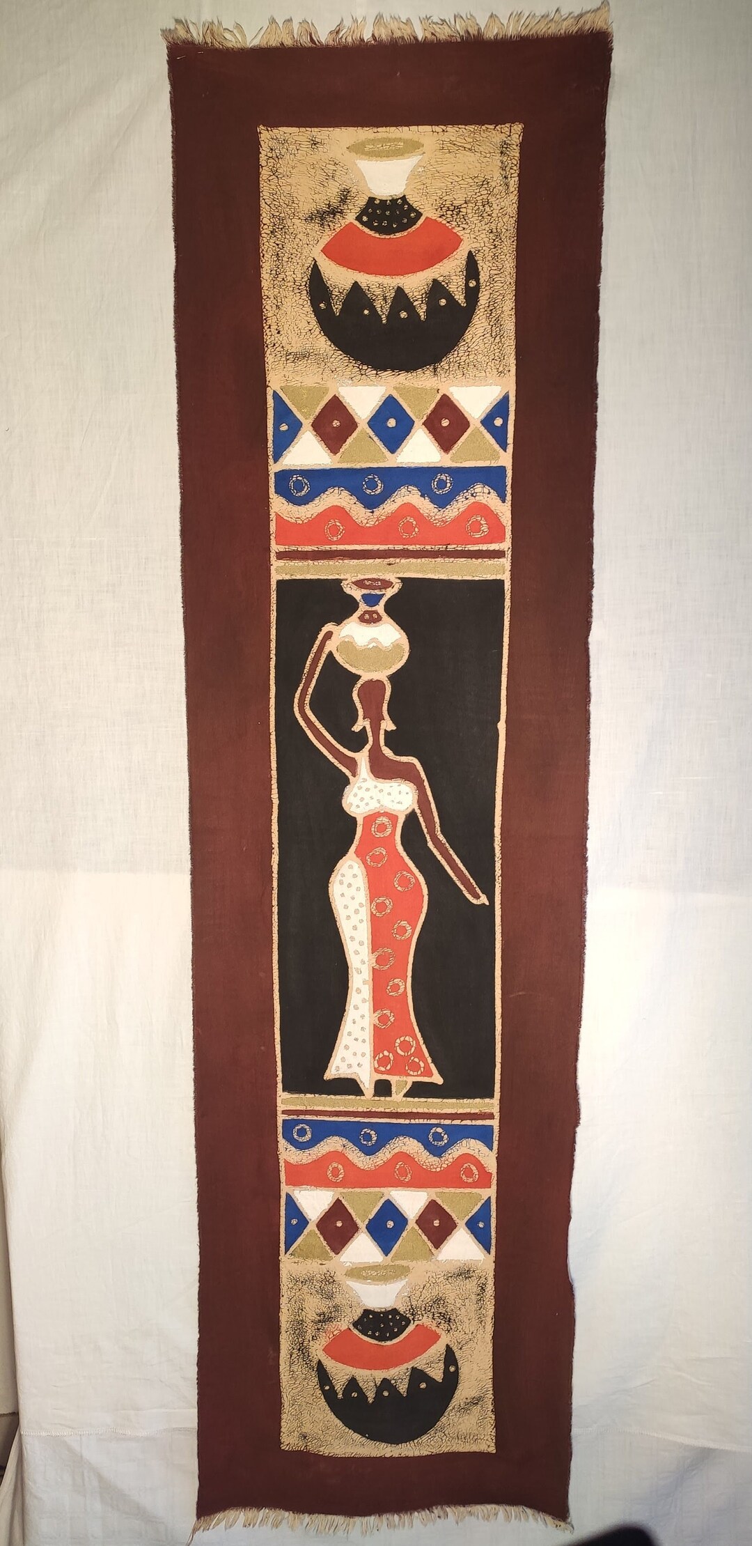 Hand-painted African Cloth, as a Wall Hanging or Decoration for Sofa ...