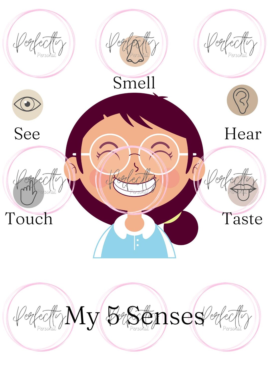 5xdigital Poster Pack-children Poster for Coming Corner. 5 Senses ...