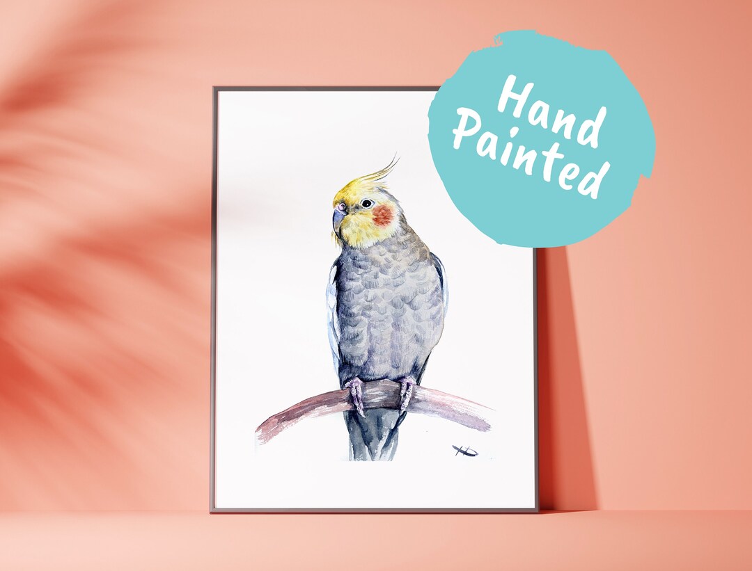 Watercolour Bird Portrait From Photo Custom Parrot Painting Hand ...