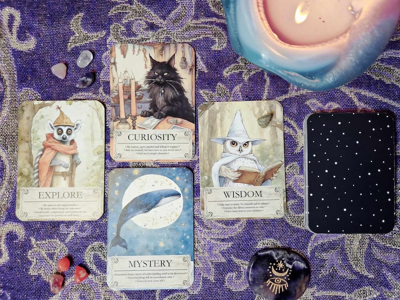 Magical Animals Oracle Cards Deck - 18 Card Deck - 63x88cm/2.5x3.5inch ...