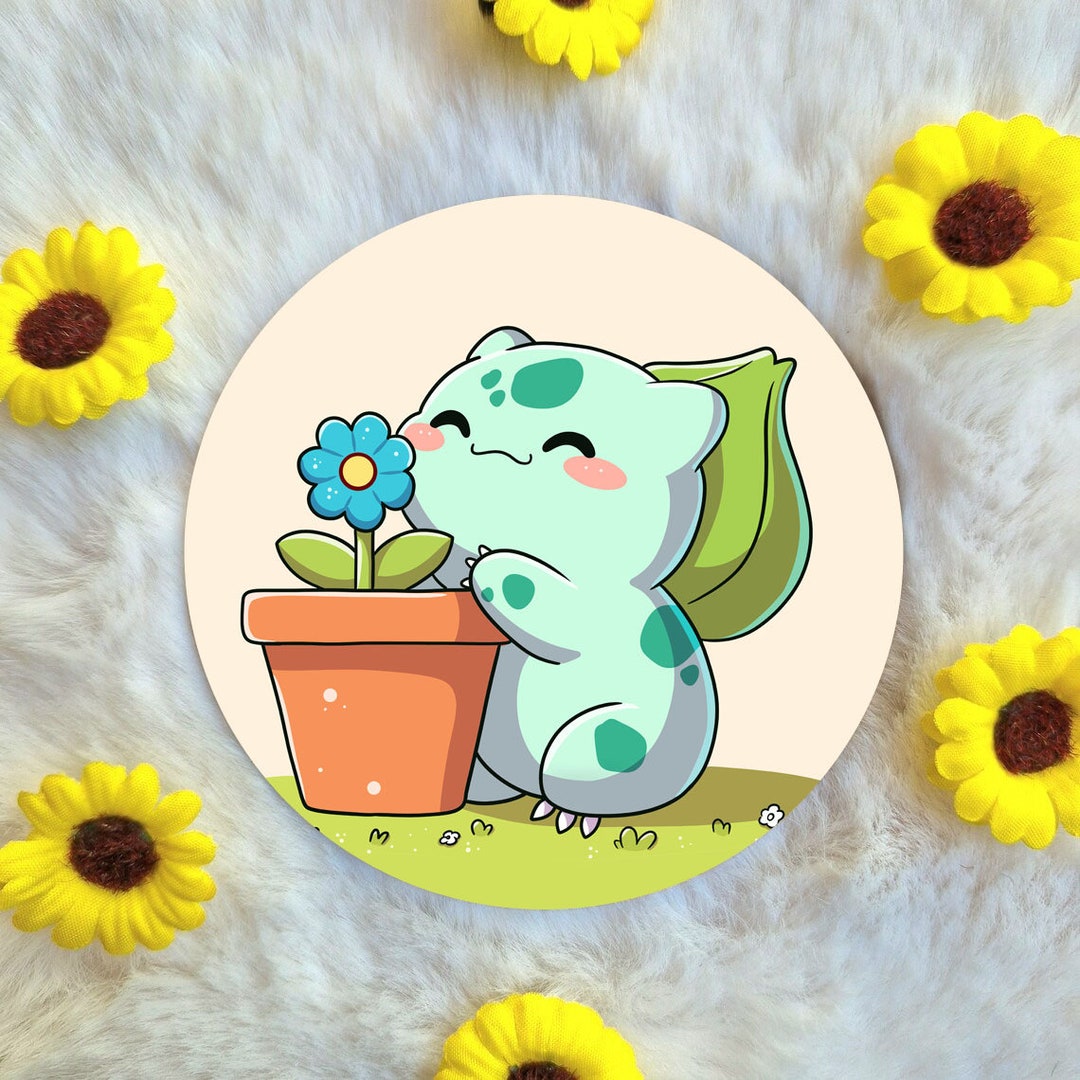 Pokémon Bulbasaur Plant Soft Coaster With Rubber Bottom - Etsy